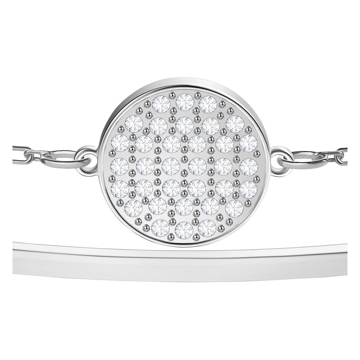 Swarovski Ezüst színű dupla karkötő swarovski pávé körrel - 5389044