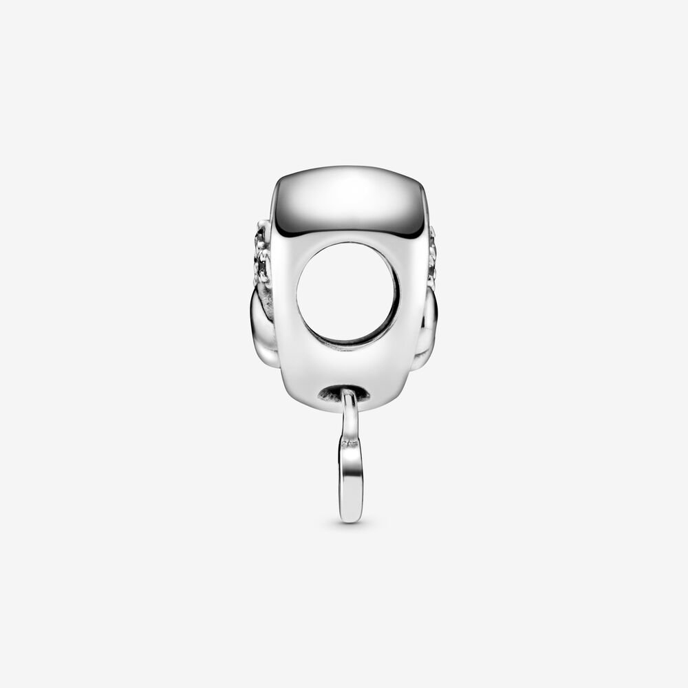 Pandora Szikrázó tappancs és szív ezüst charm