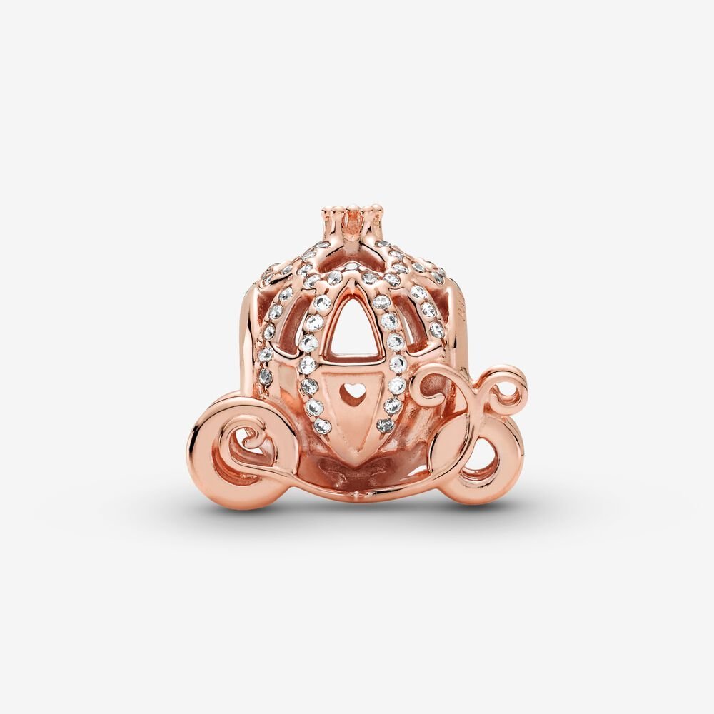 Pandora ékszer Disney Hamupipőke szikrázó hintó rozé charm - 789189C01