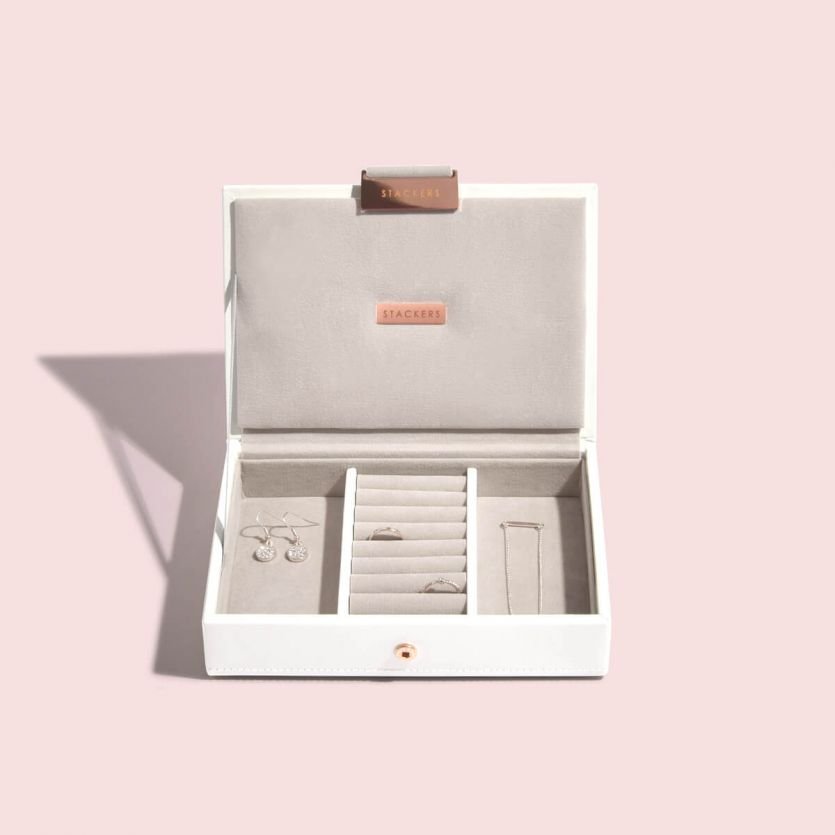 Stackers Fehér rozé mini ékszerdoboz szett - 74107