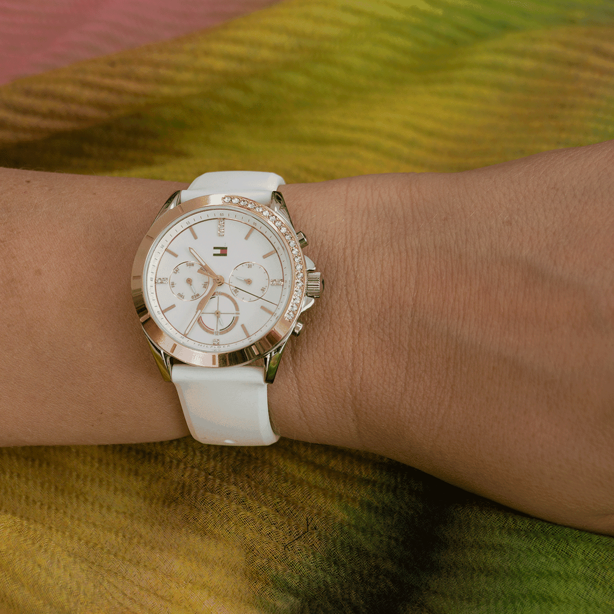 Tommy Hilfiger Kennedy fehér szilikon szíjas női óra - 1782388