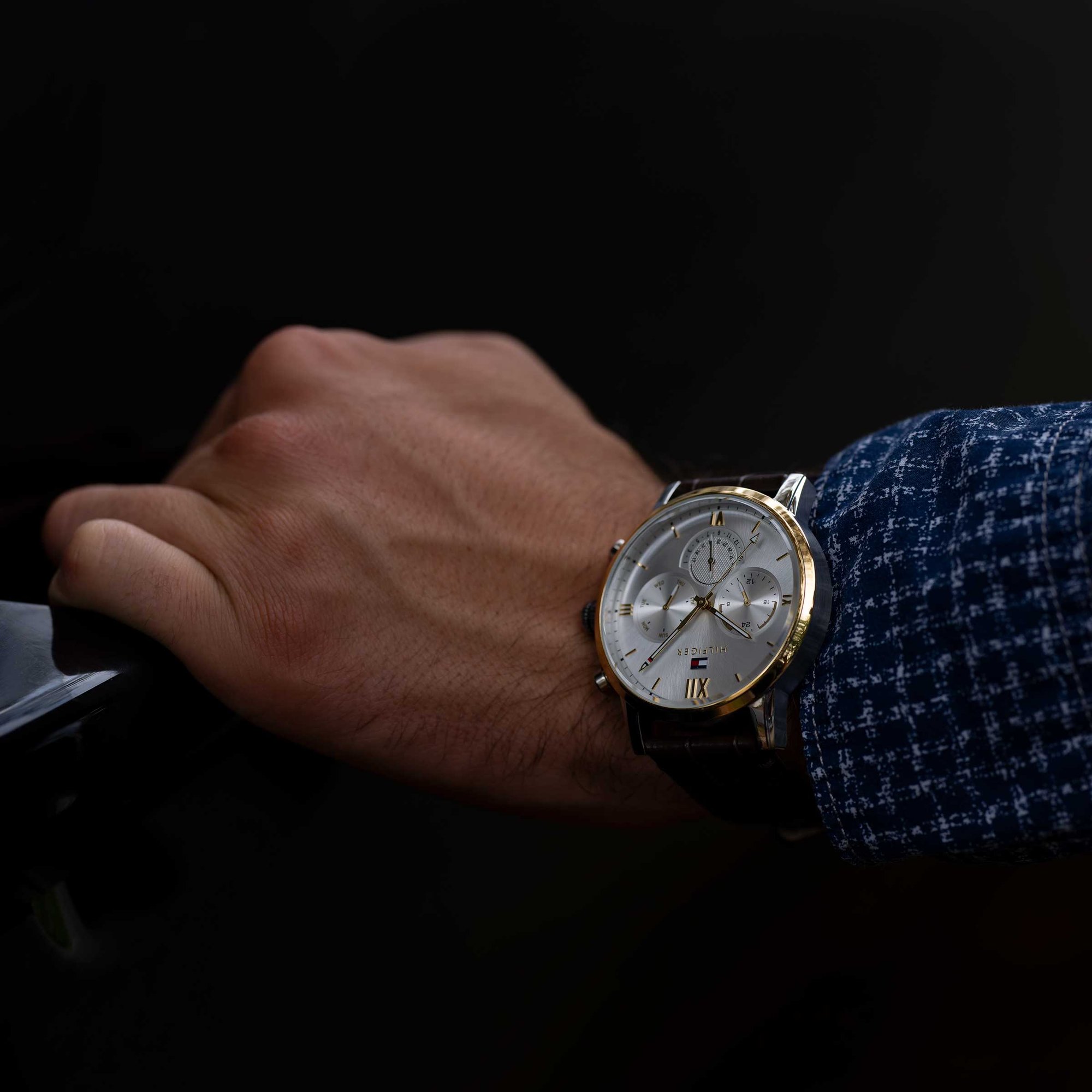 Tommy Hilfiger Sullivan barna bőr szíjas férfi óra - 1791884