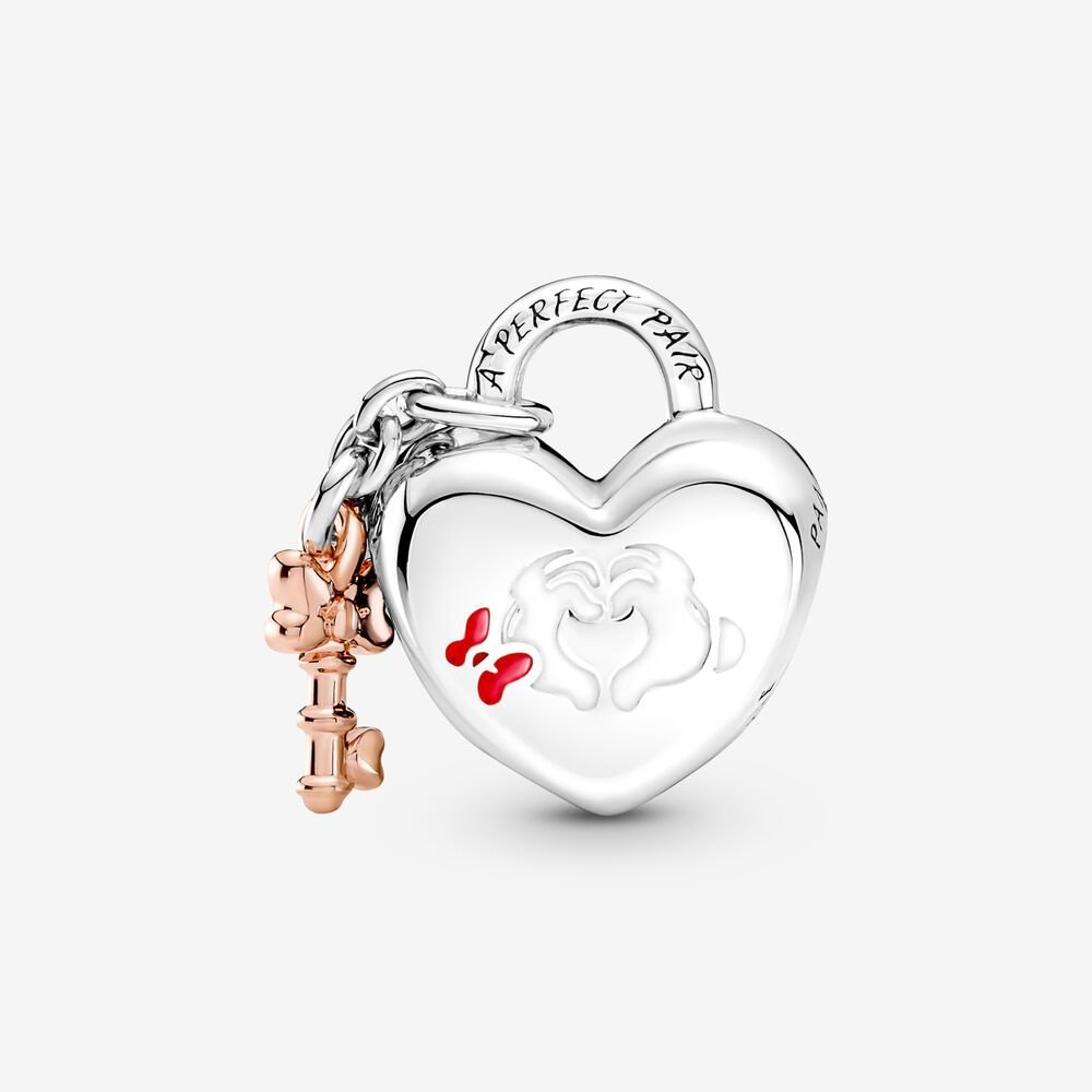 Pandora ékszer Disney Mickey és Minnie egér lakat charm - 780109C01