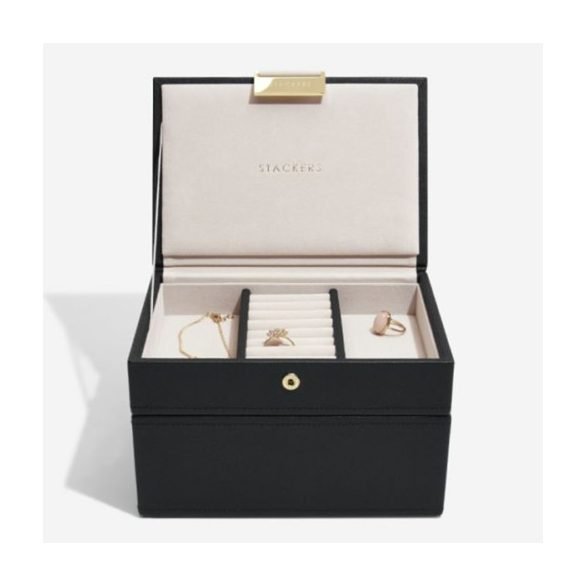 Stackers Fekete mini ékszerdoboz szett - 75469