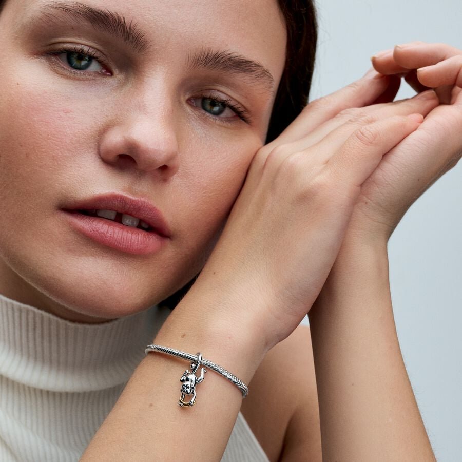 Pandora ékszer Kéttónusú majom függő charm - 763343C01