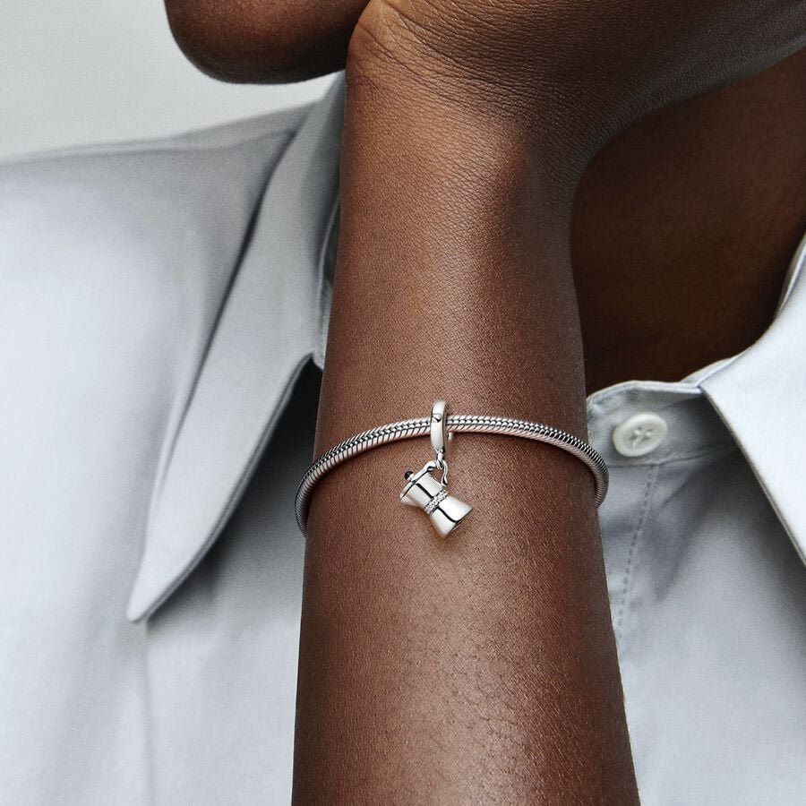Pandora Kávéfőző függő ezüst charm