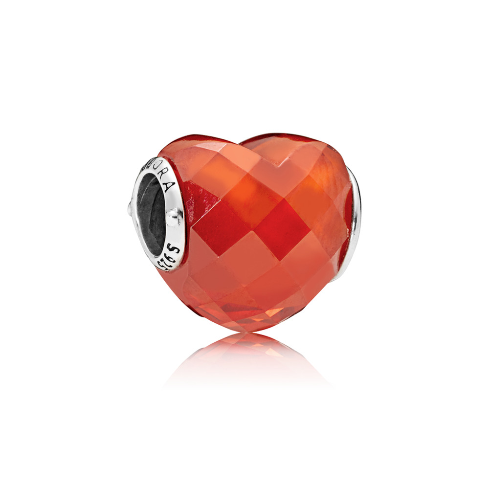 Pandora A szerelem narancs formája ezüst charm