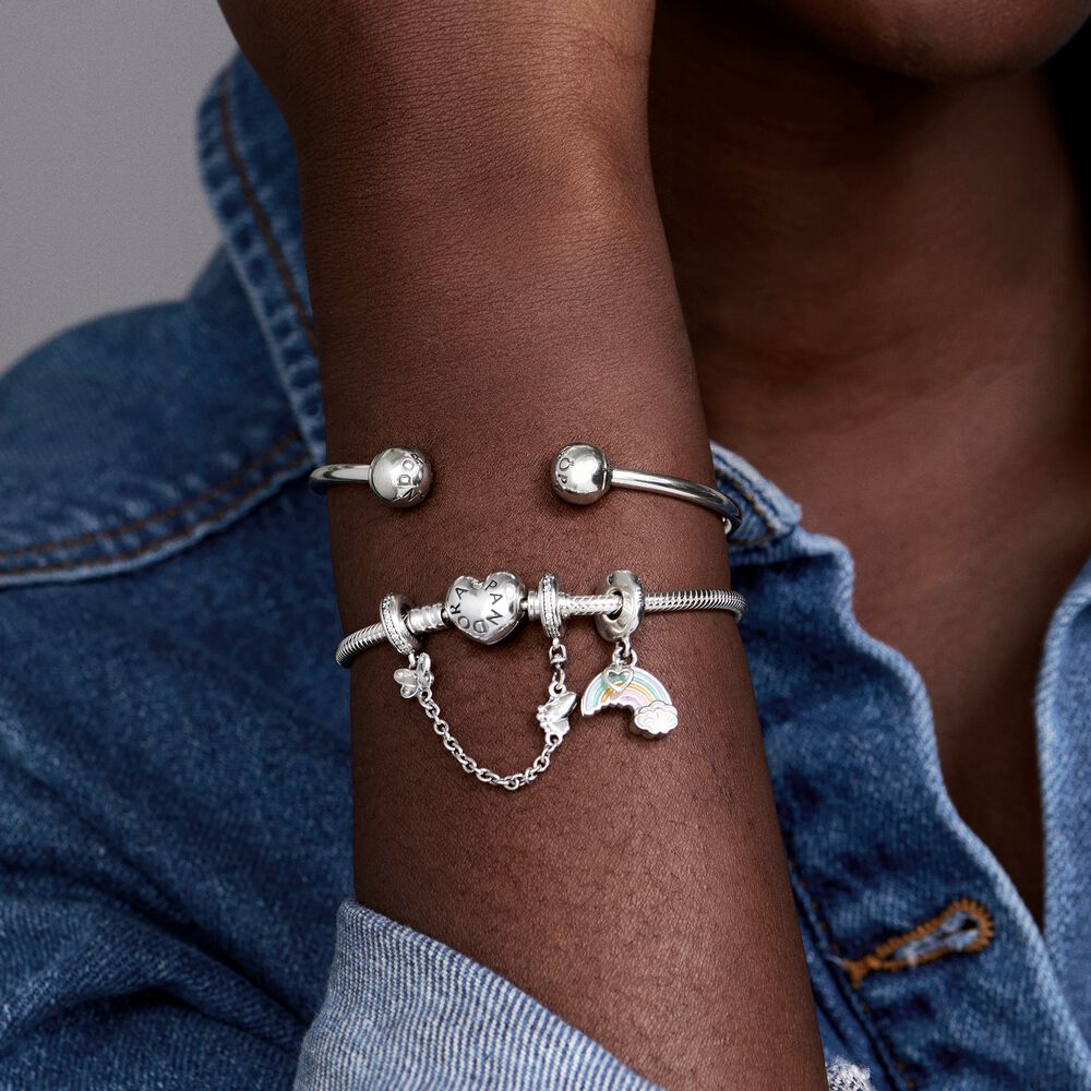 Pandora ékszer Elragadó pillangók ezüst biztonsági lánc - 797865CZ-05