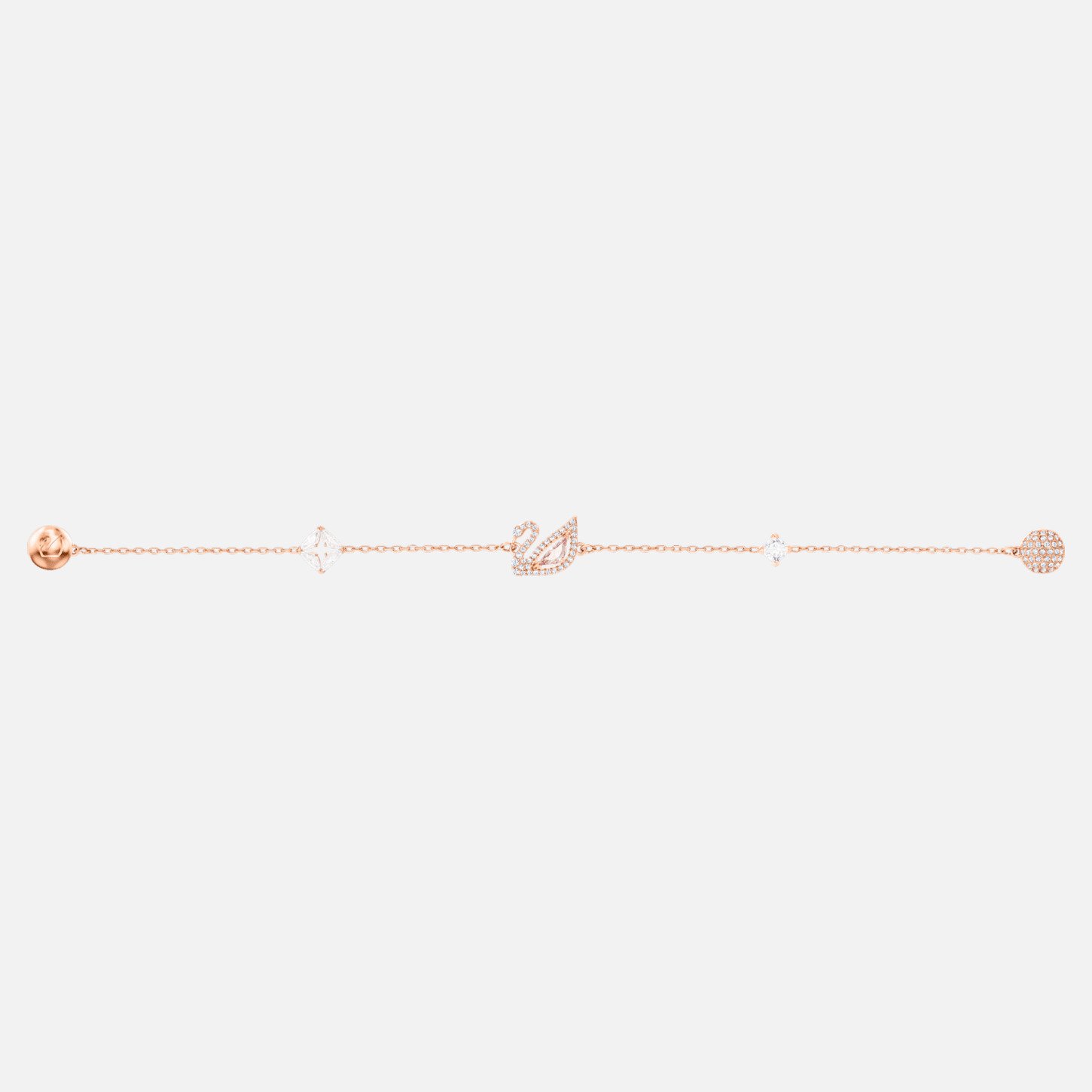 Swarovski Ikonikus hattyú rozé karkötő