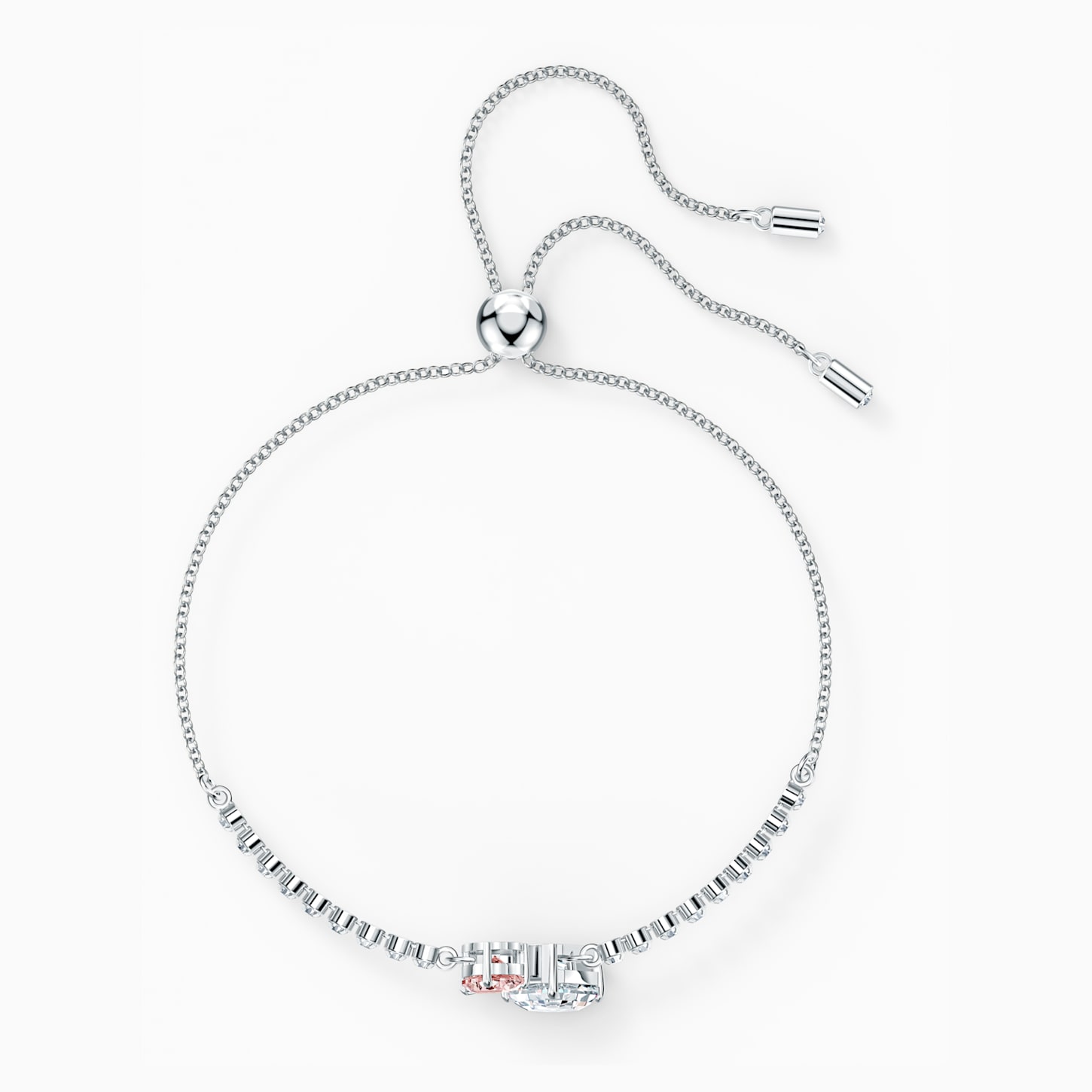 Swarovski Sliding karkörő fehér és rózsaszín kristállyal - 5517120