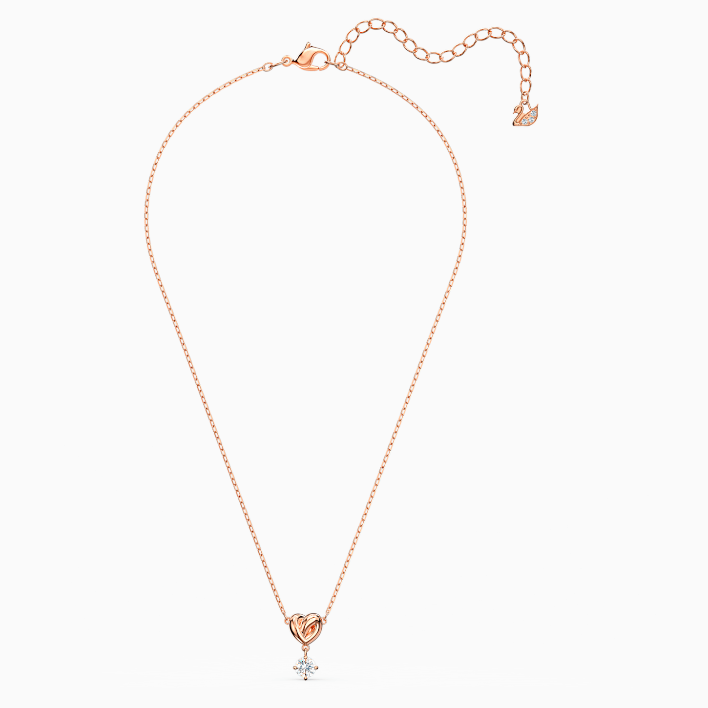 Swarovski Rozé nyaklánc szívvel függő swarovski kristállyal - 5516542