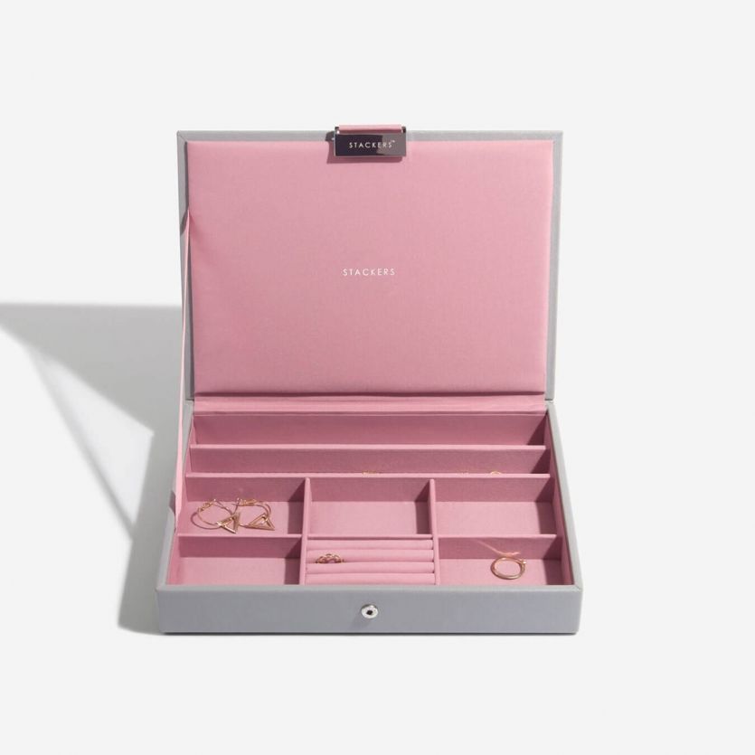 Stackers Szürke mályva classic fedeles ékszer doboz