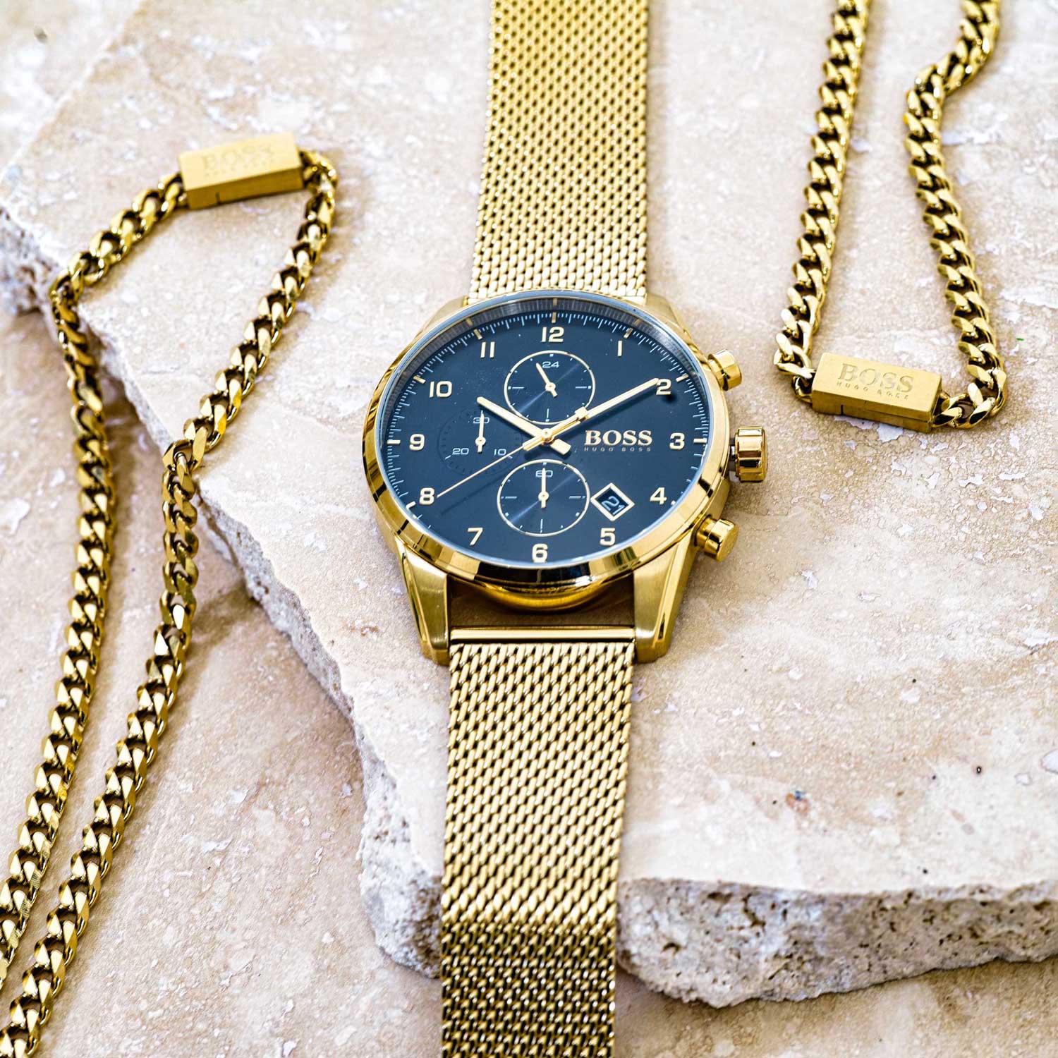 Boss Skymaster arany színű férfi óra - 1513838