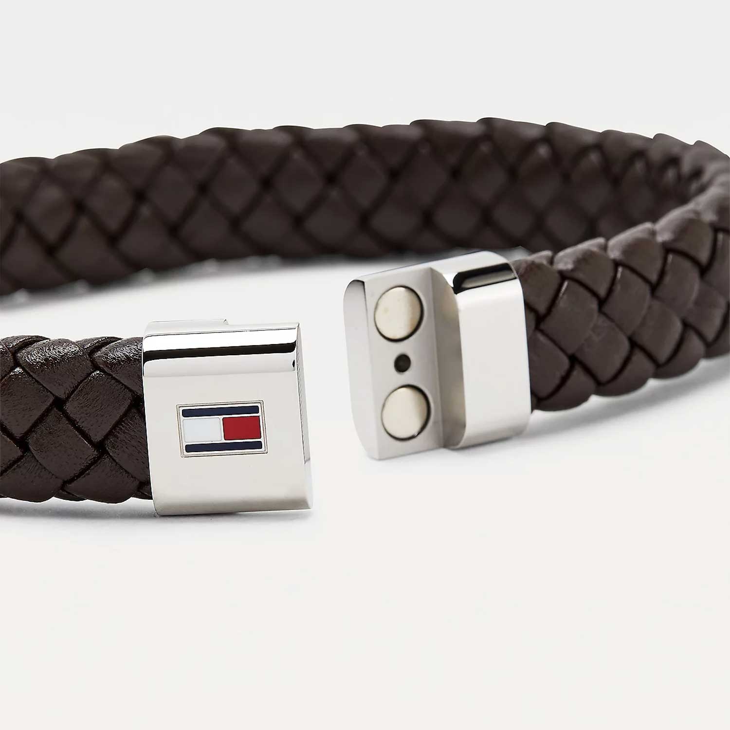 Tommy Hilfiger Barna fonott bőr férfi karkötő mágneskapoccsal - 2790330