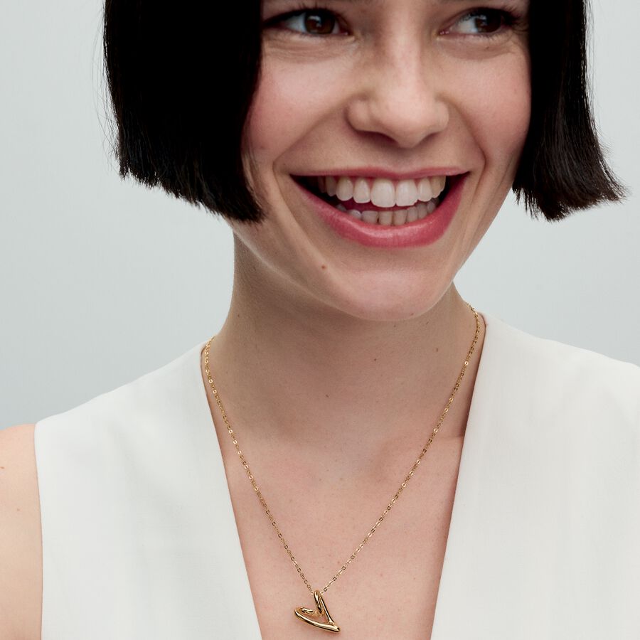 Pandora ékszer Organikus formájú szív shine nyaklánc - 363272C00-70