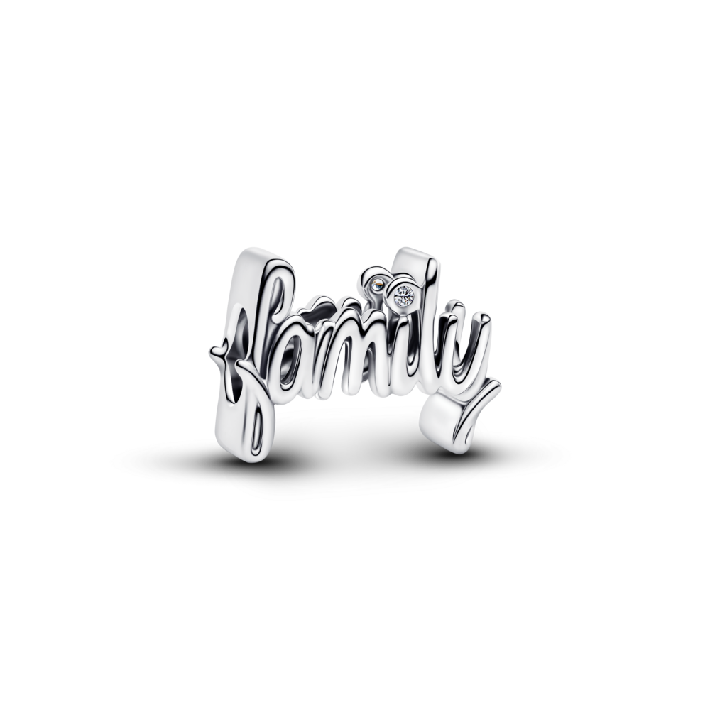 Pandora Kézzel írt Family ezüst charm